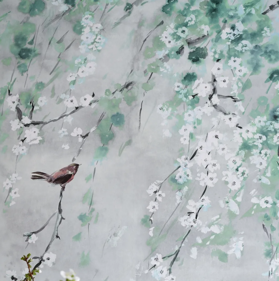 Shinsha Scene 1 Celadon | Wallpaper | Designers Guild